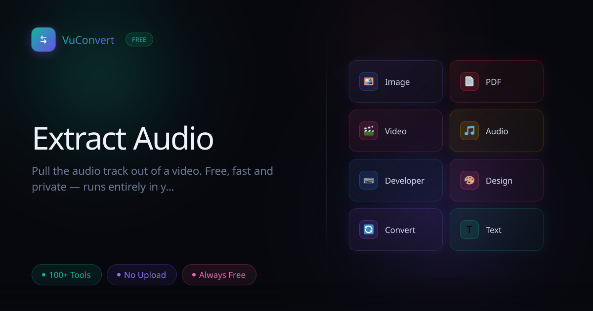 Extract Audio · VuConvert